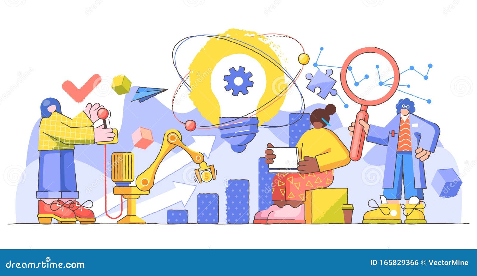 Innovation Progress Management Creative Concept Illustration Stock ...