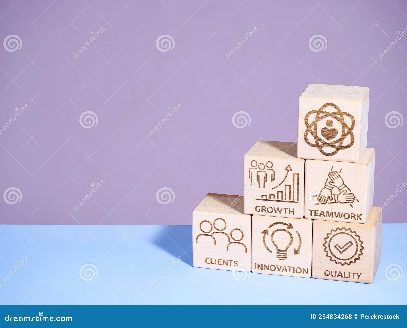 CREATIVITY, GROWTH, CLIENT, INNOVATION As Symbols of Basic Values Stock ...