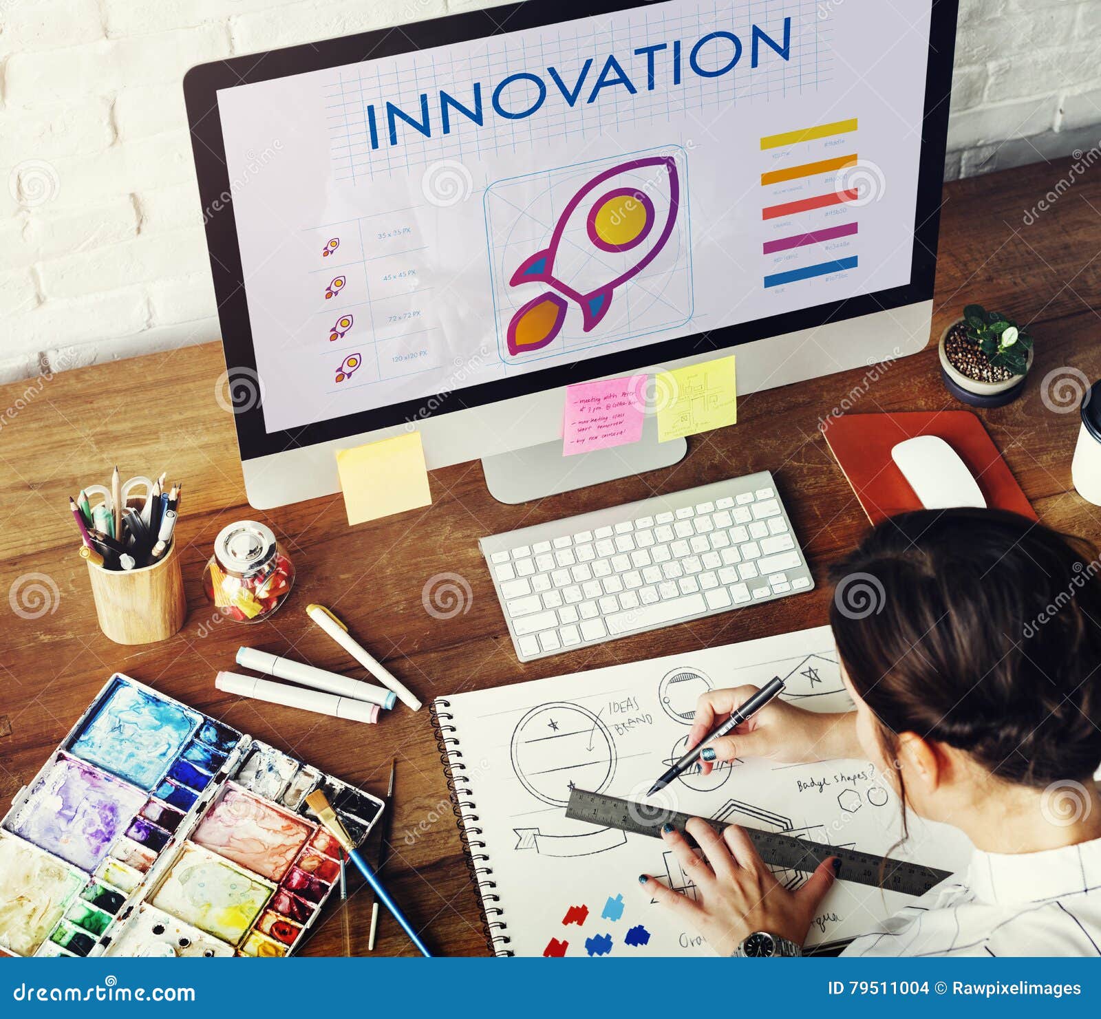 Innovation Rocket Technology Graphics Concept Stock Photo - Image of ...