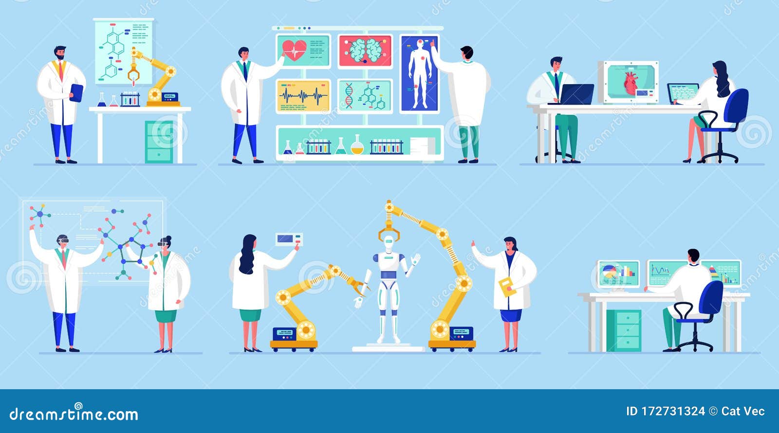 Innovation in Science Technology, People Working in Laboratory with ...