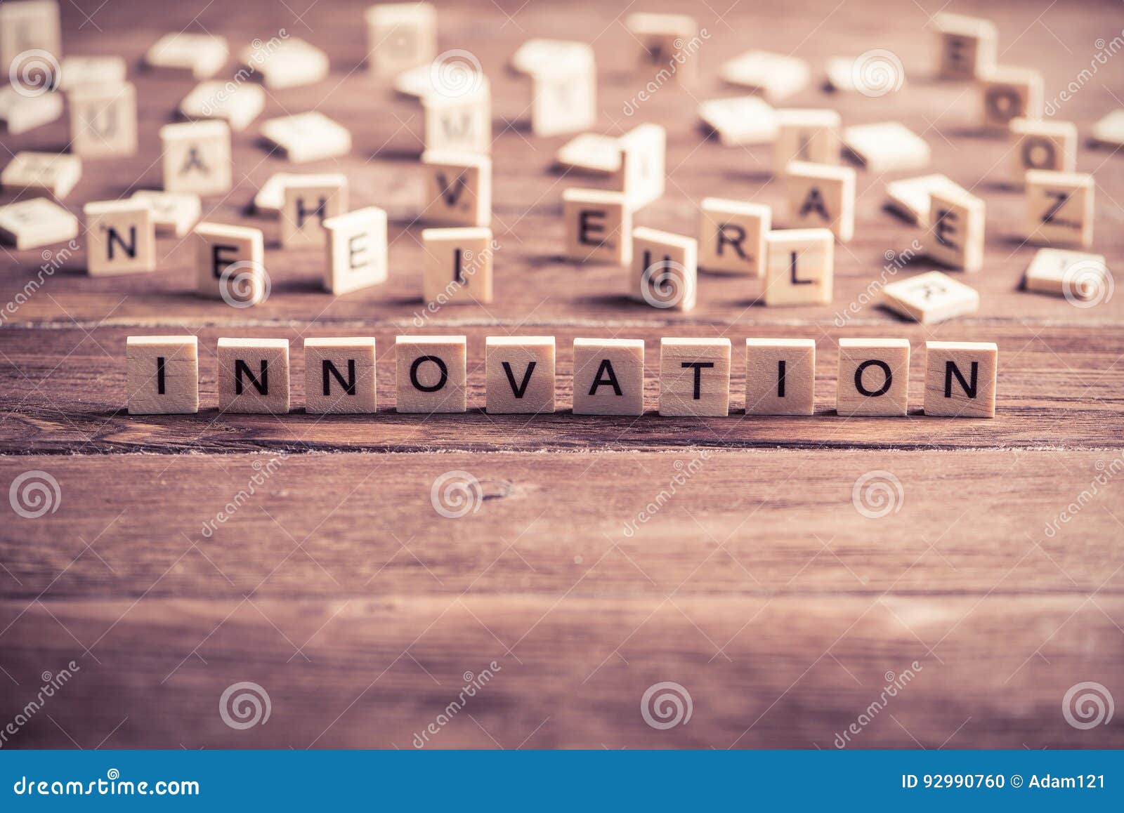 Innovation scrabble word stock photo. Image of growth - 92990760