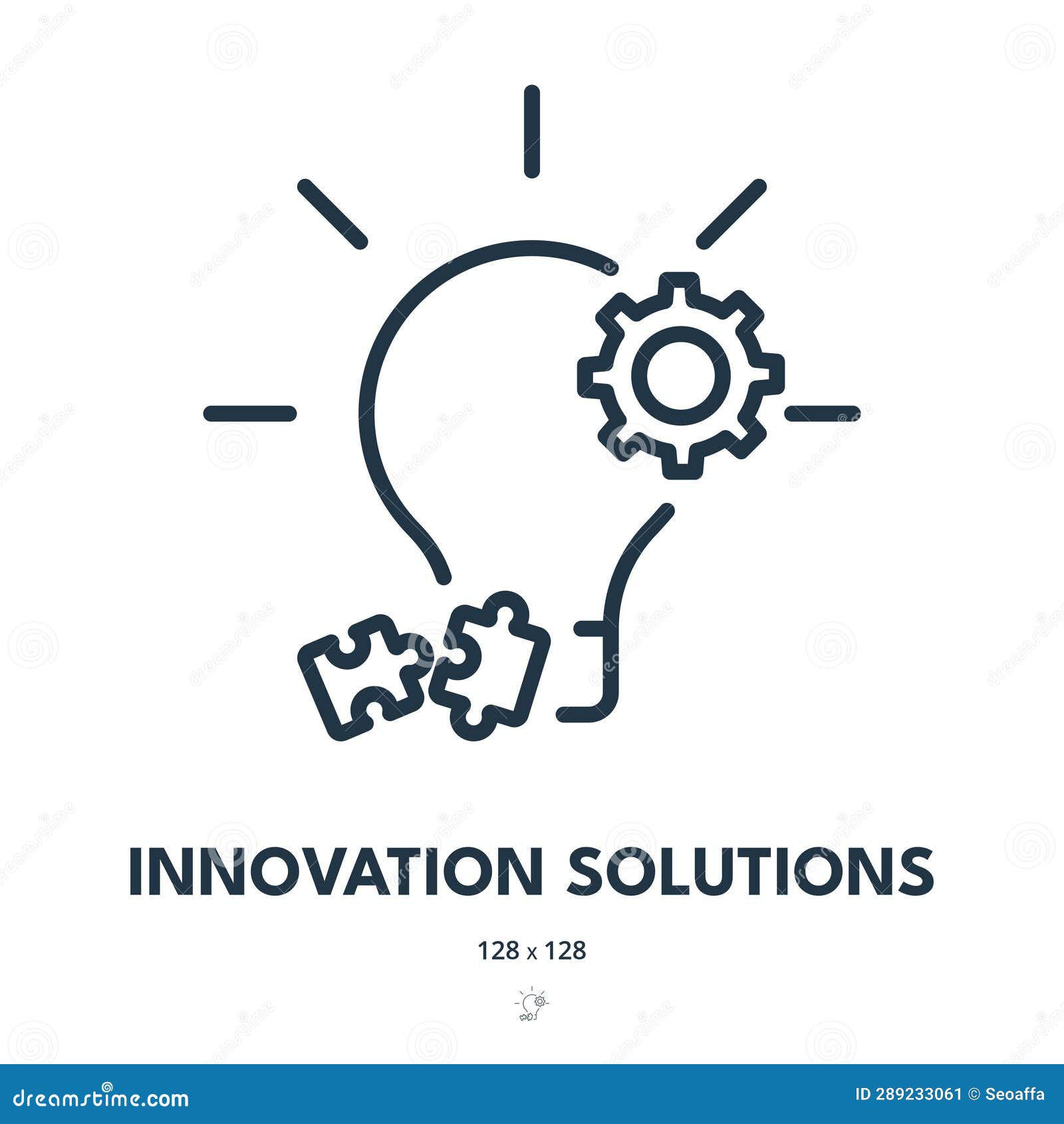 Innovation Solutions Icon. Solution, Creativity, Idea. Editable Stroke ...