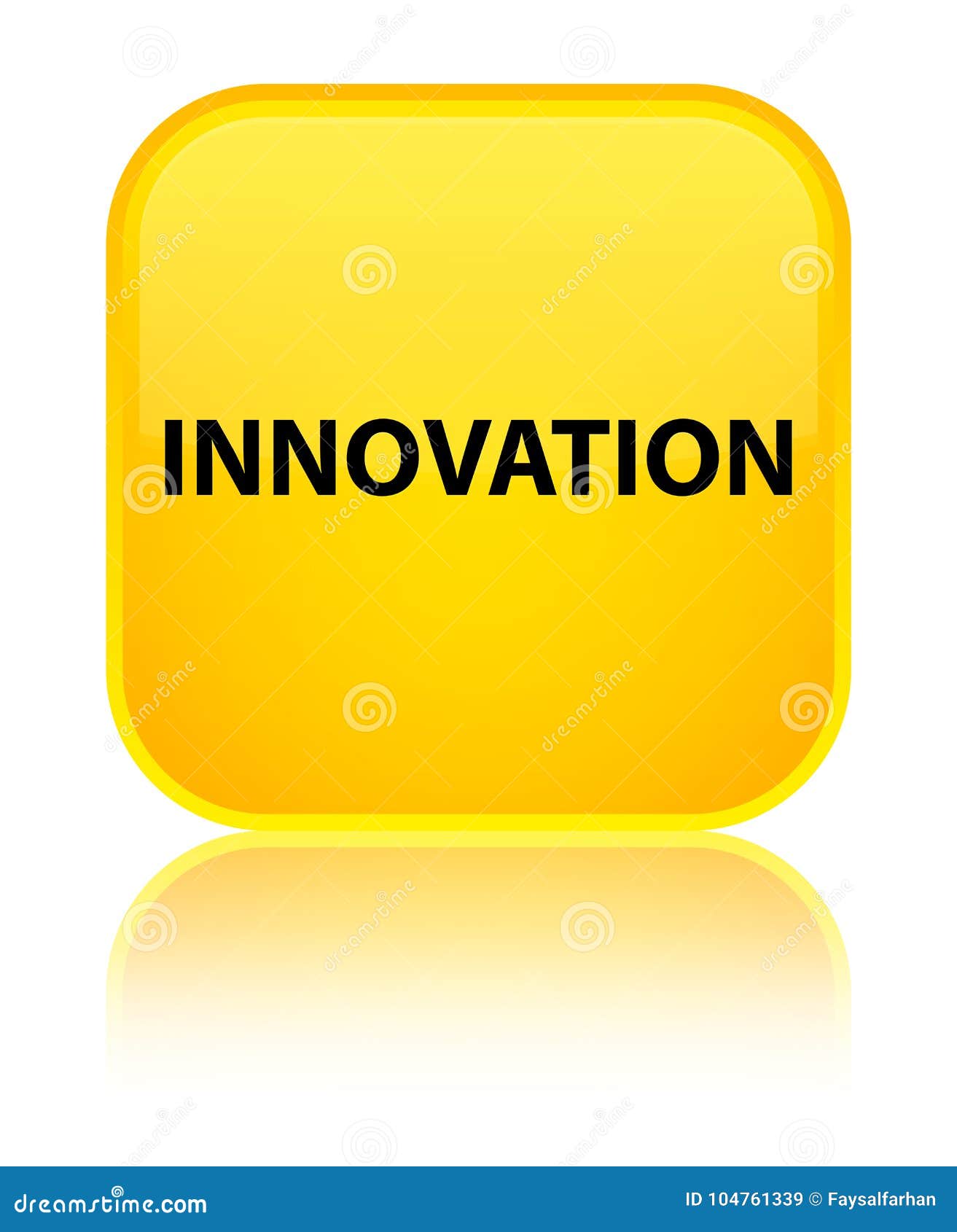 Innovation Special Yellow Square Button Stock Illustration ...