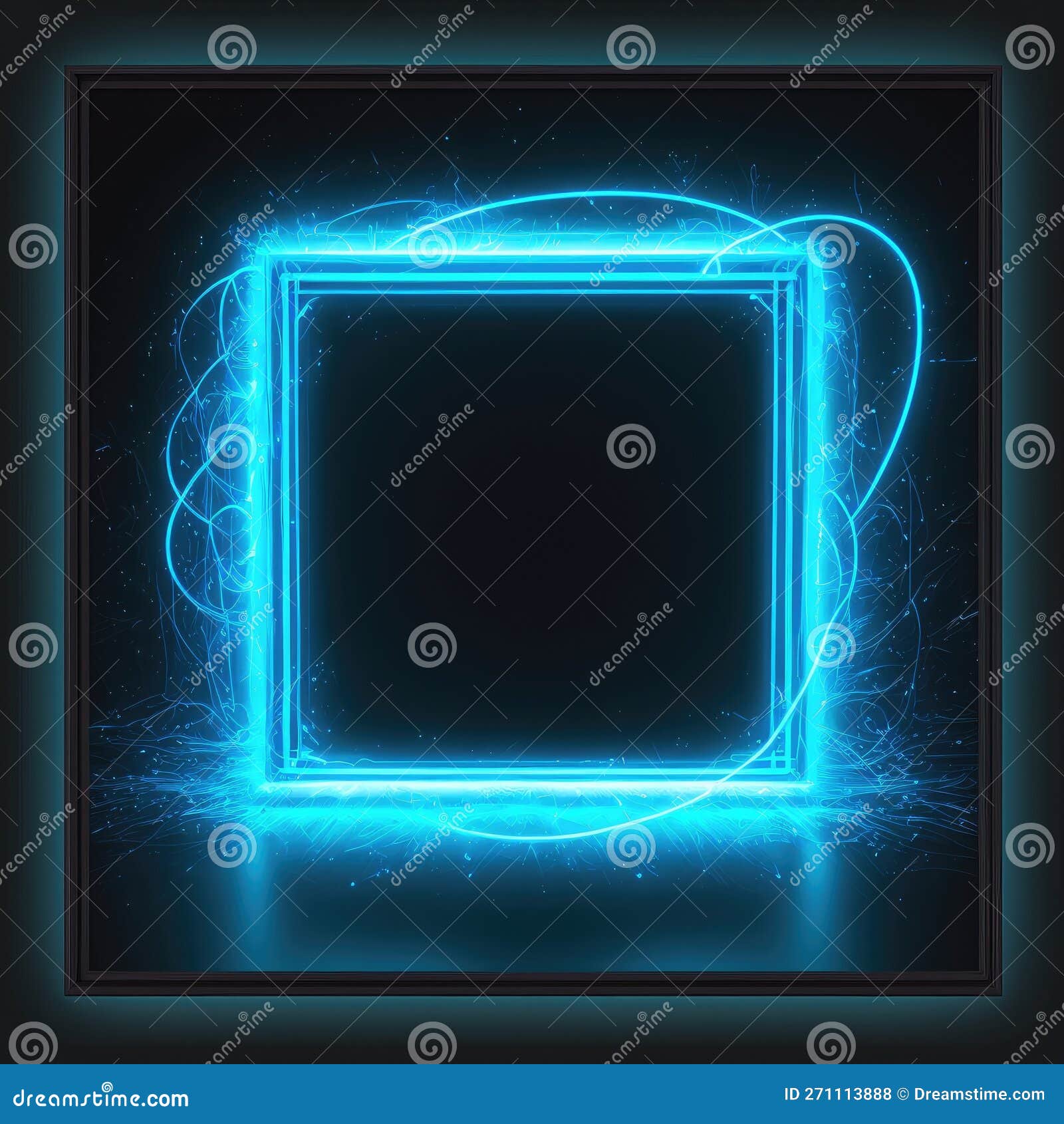 Blue Square Outline