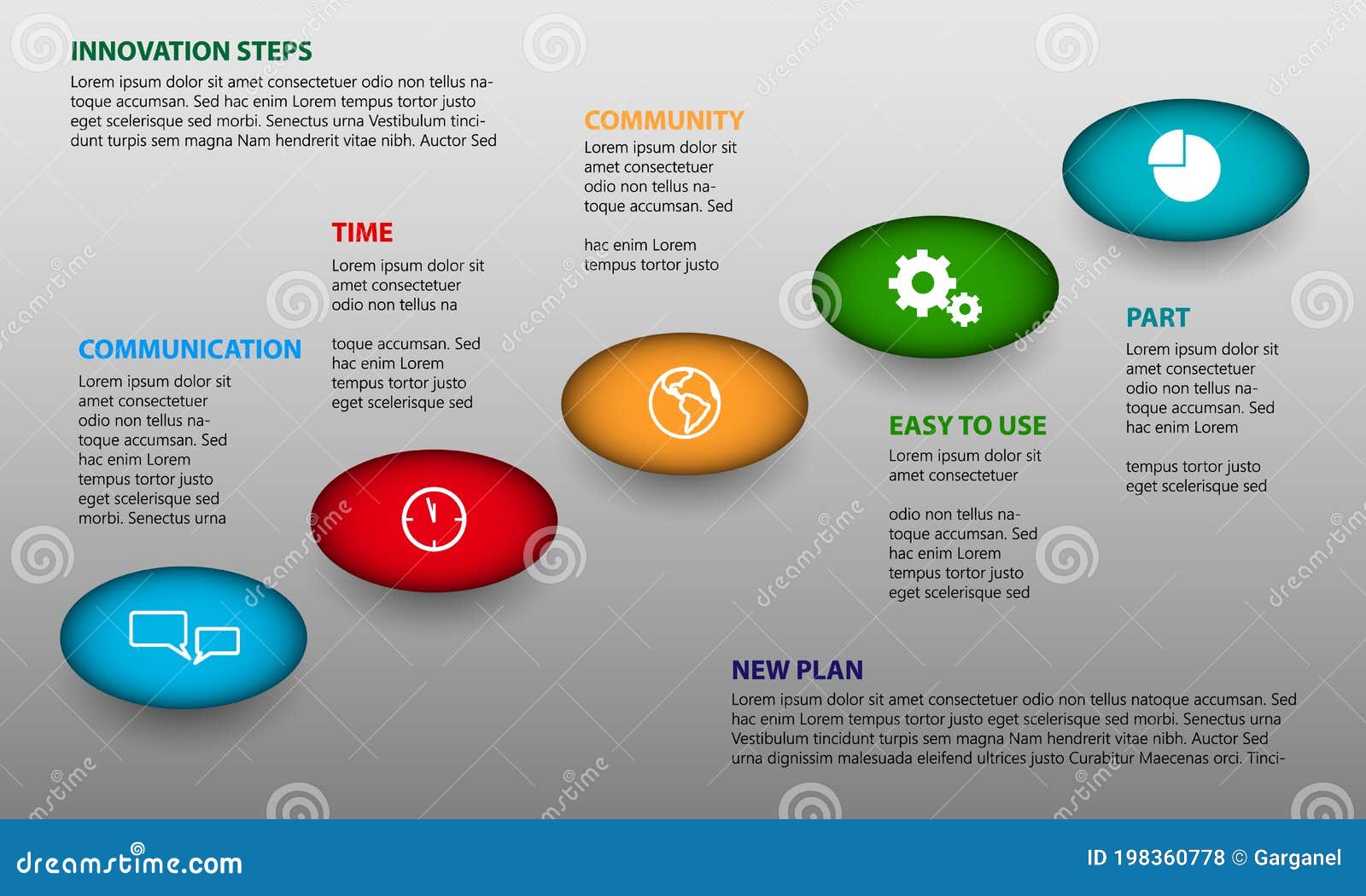 Innovation Steps and New Plan Template Stock Vector - Illustration of ...