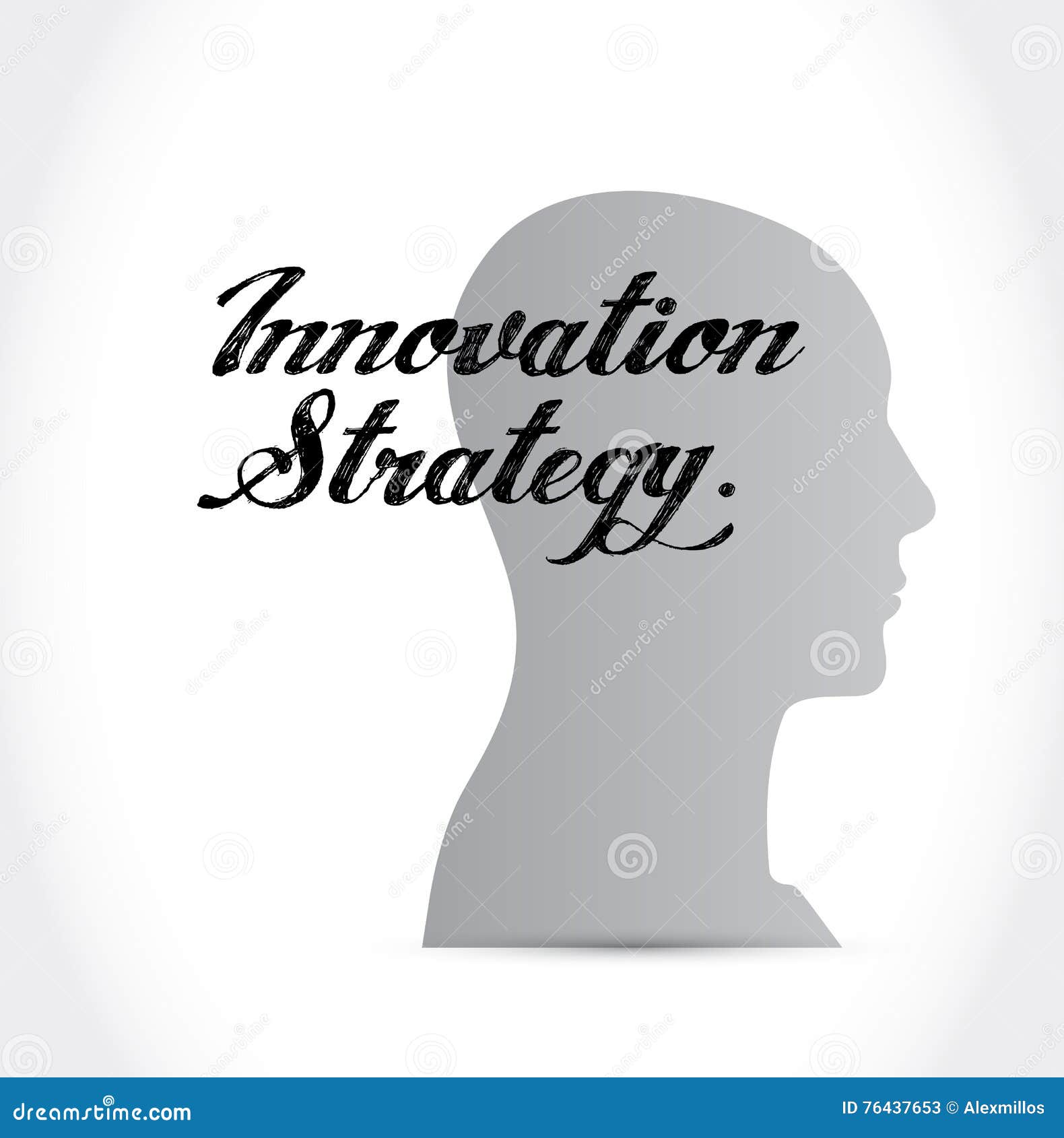Innovation Strategy Thinking Brain Isolated Sign Stock Image - Image of ...