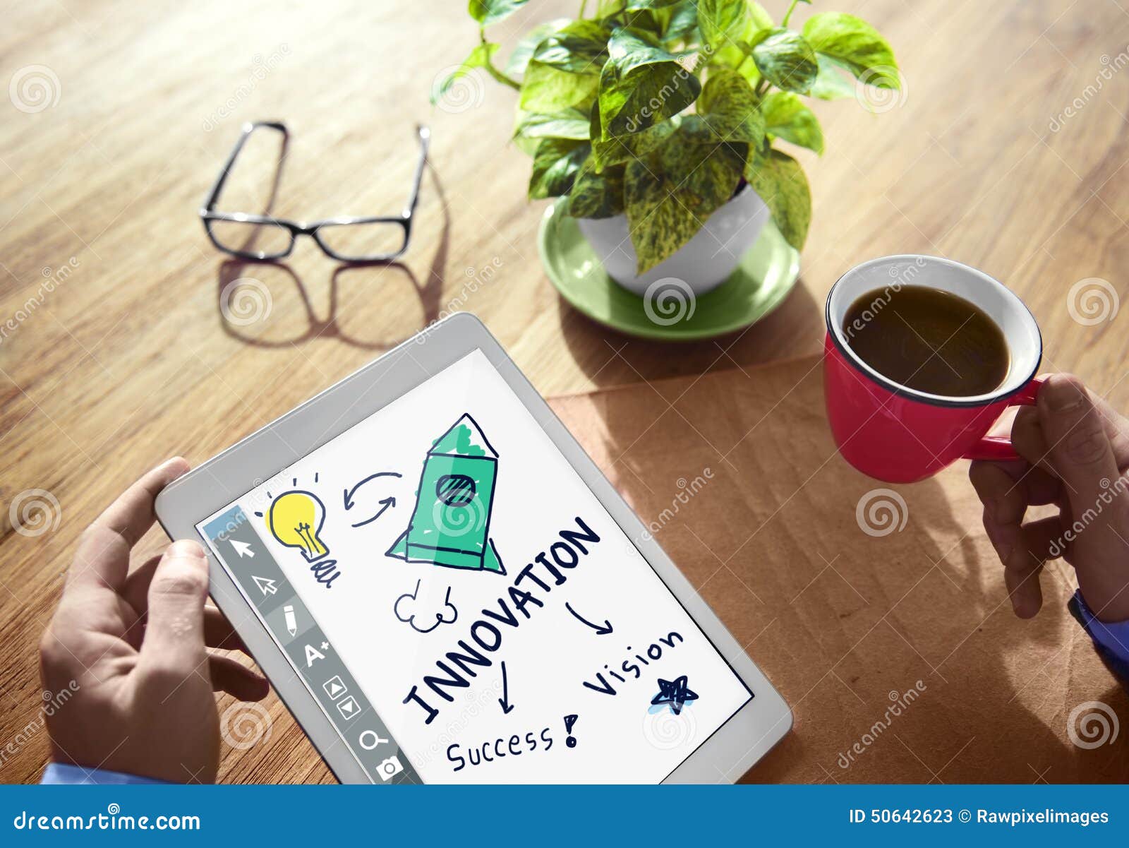 Innovation Success Vision Light Bulb Growth Start Up Concept Stock ...