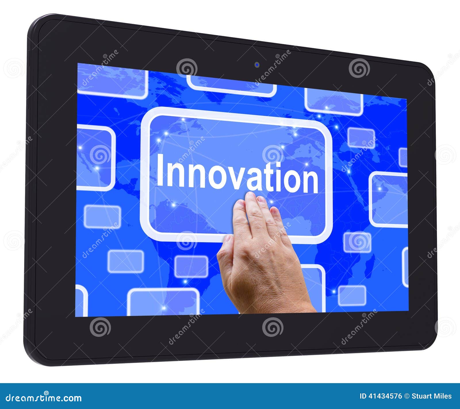 Innovation Tablet Touch Screen Means Ideas Concepts Creativity Stock ...