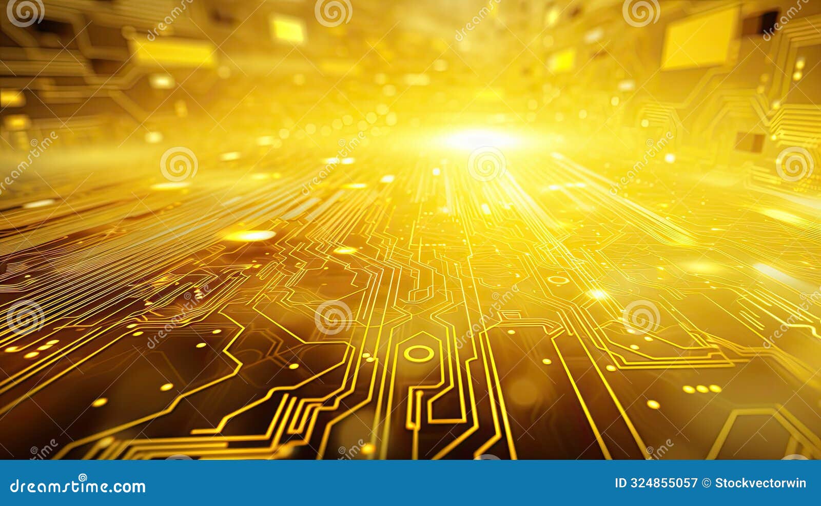 Innovation Tech Background Yellow Stock Illustration - Illustration of ...