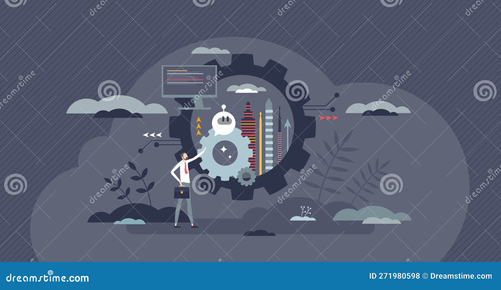 Innovation and Technological Development Solutions Tiny Person Concept Stock Vector ...