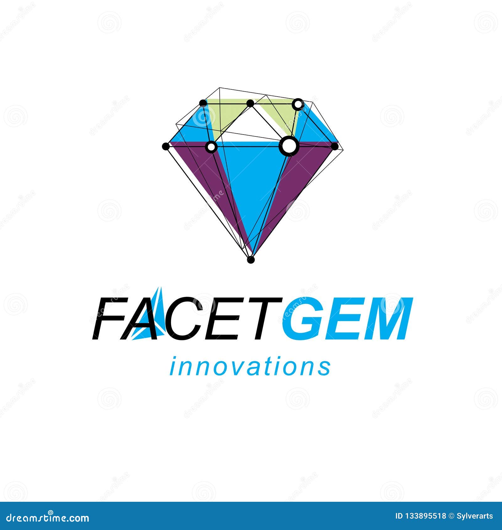 Innovation Technologies Logo. Vector Abstract 3D Mesh Object, De Stock ...