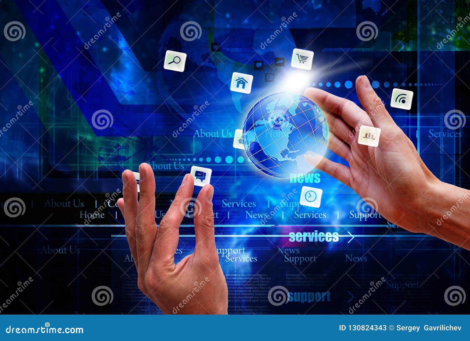 Innovation it Technologies.Innovation Modern Wireless Internet Stock ...