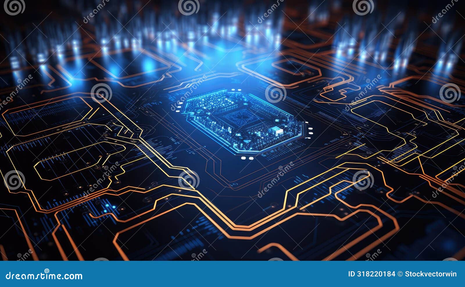 Innovation Technology Circuit Background Stock Illustration ...