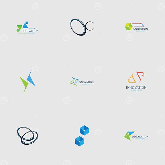 Innovation and Technology Company Abstract Vector Logo Template Stock ...