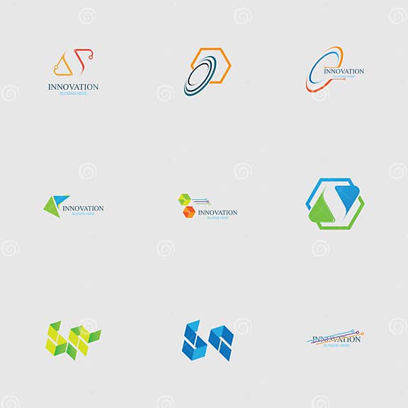 Innovation and Technology Company Abstract Vector Logo Template Stock ...