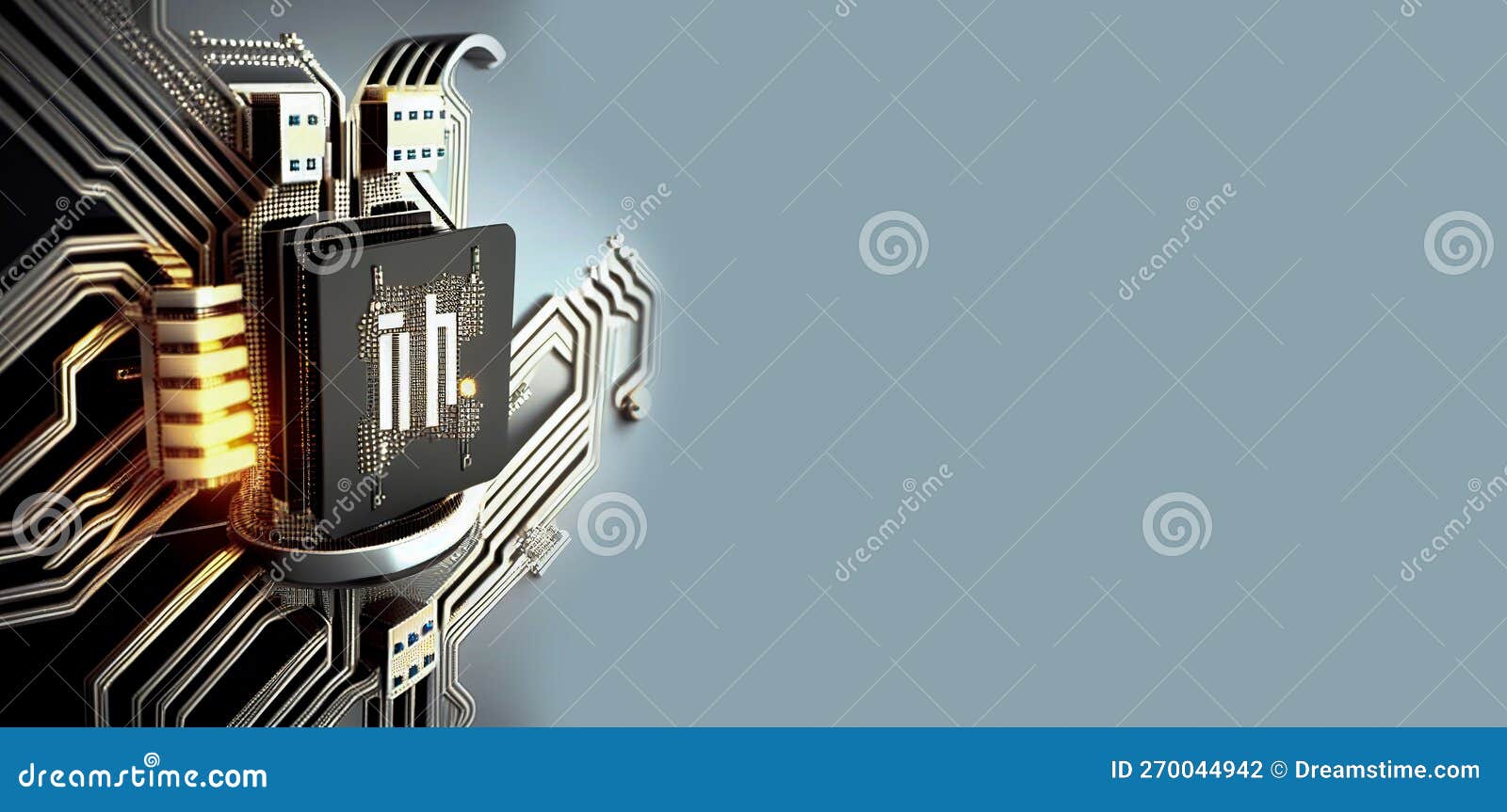 Innovation Technology Concept with Lightbulb Symbol on a Microchip ...