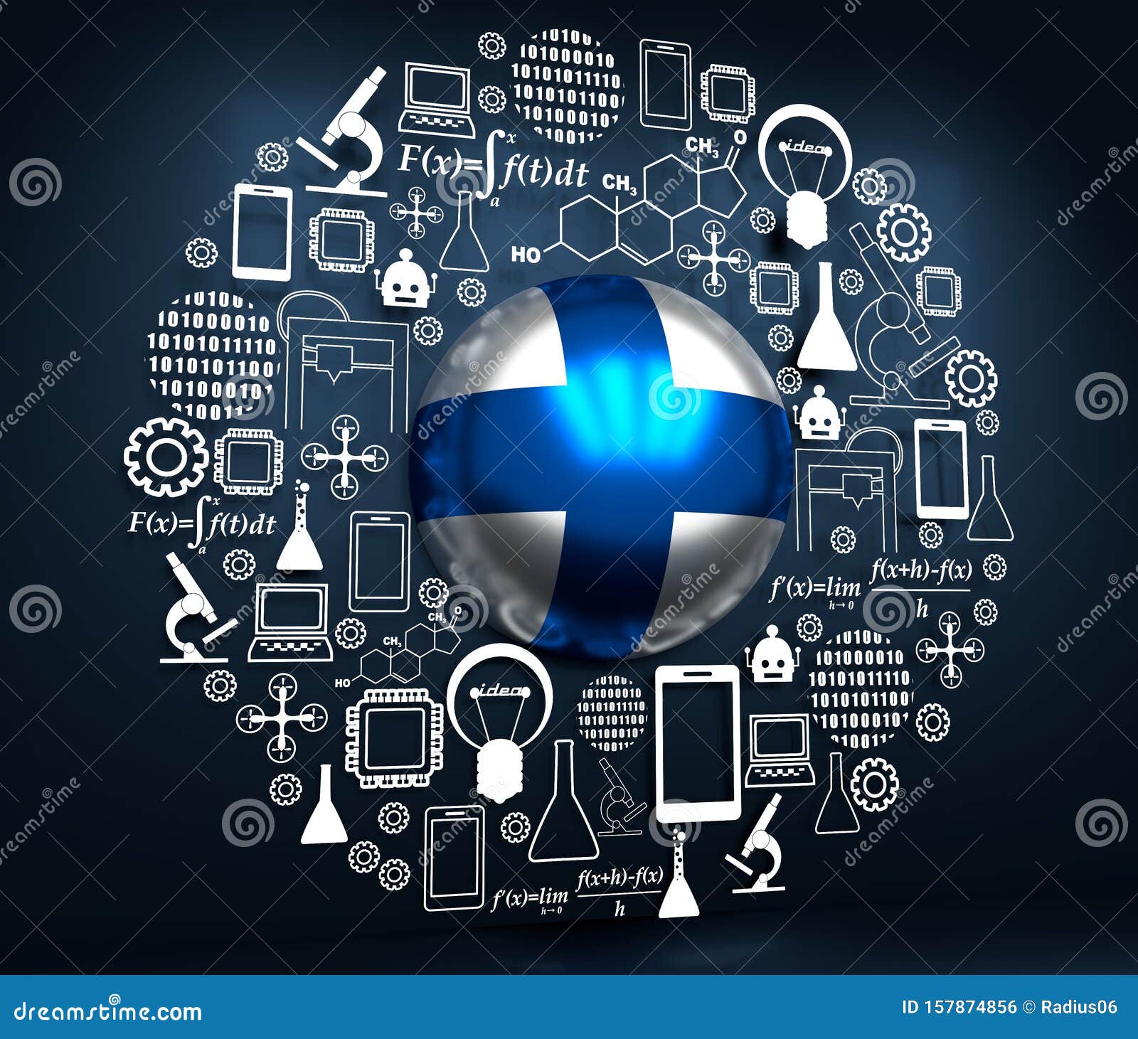 New technologies collage. stock illustration. Illustration of ...