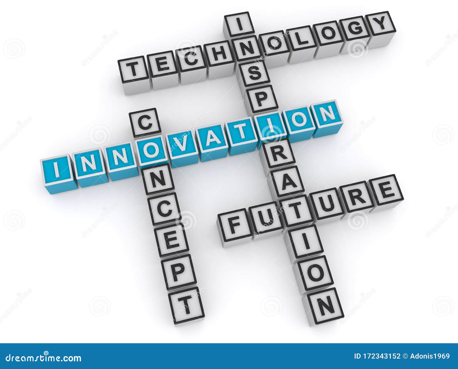 Innovation Technology Inspiration Concept Future on White Stock ...
