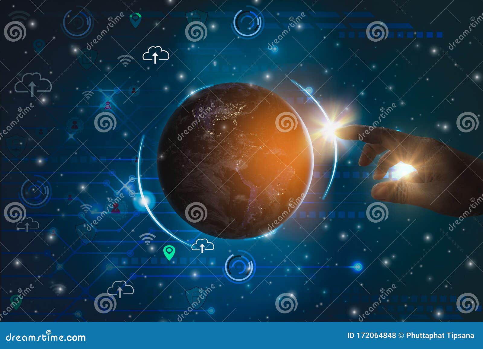 Innovation Technology Network and Internet of Things or IOT Concept ...