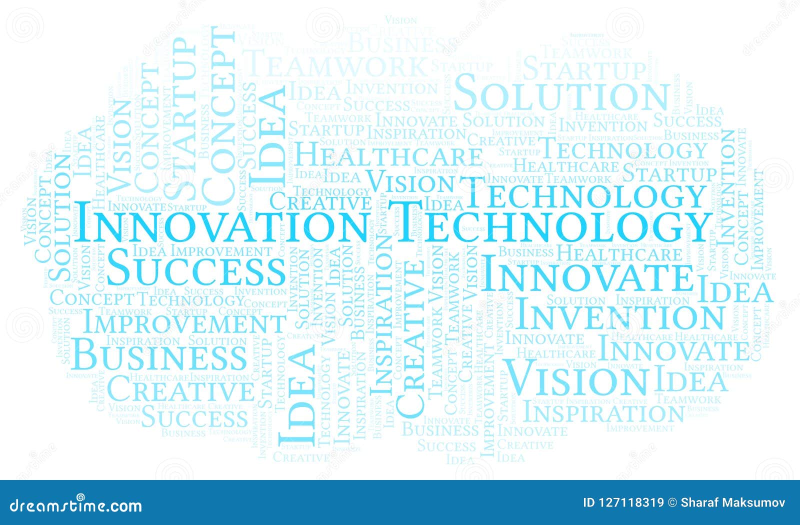 Innovation Technology Word Cloud, Made with Text only. Stock ...