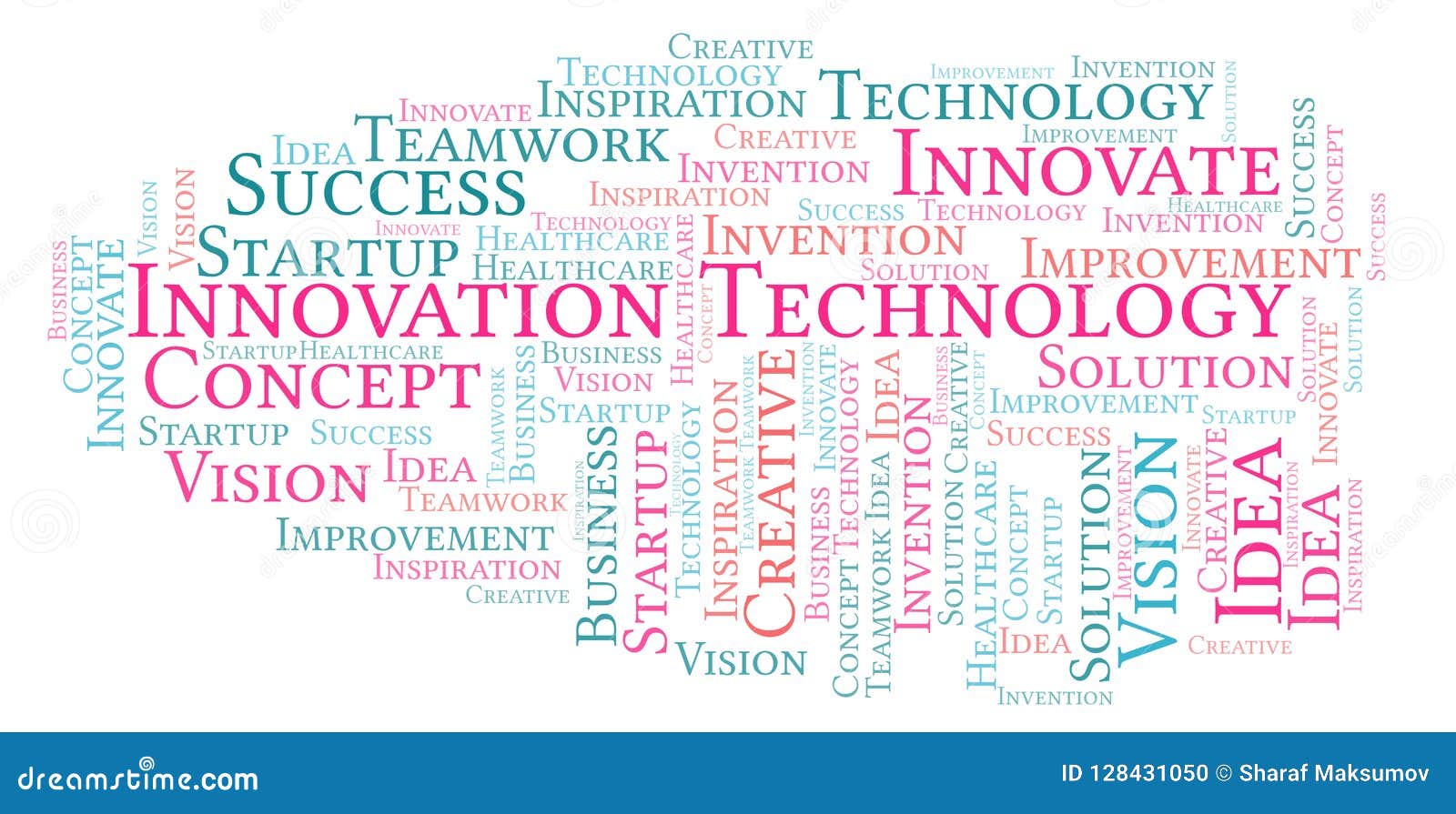 Innovation Technology Word Cloud, Made with Text only. Stock ...