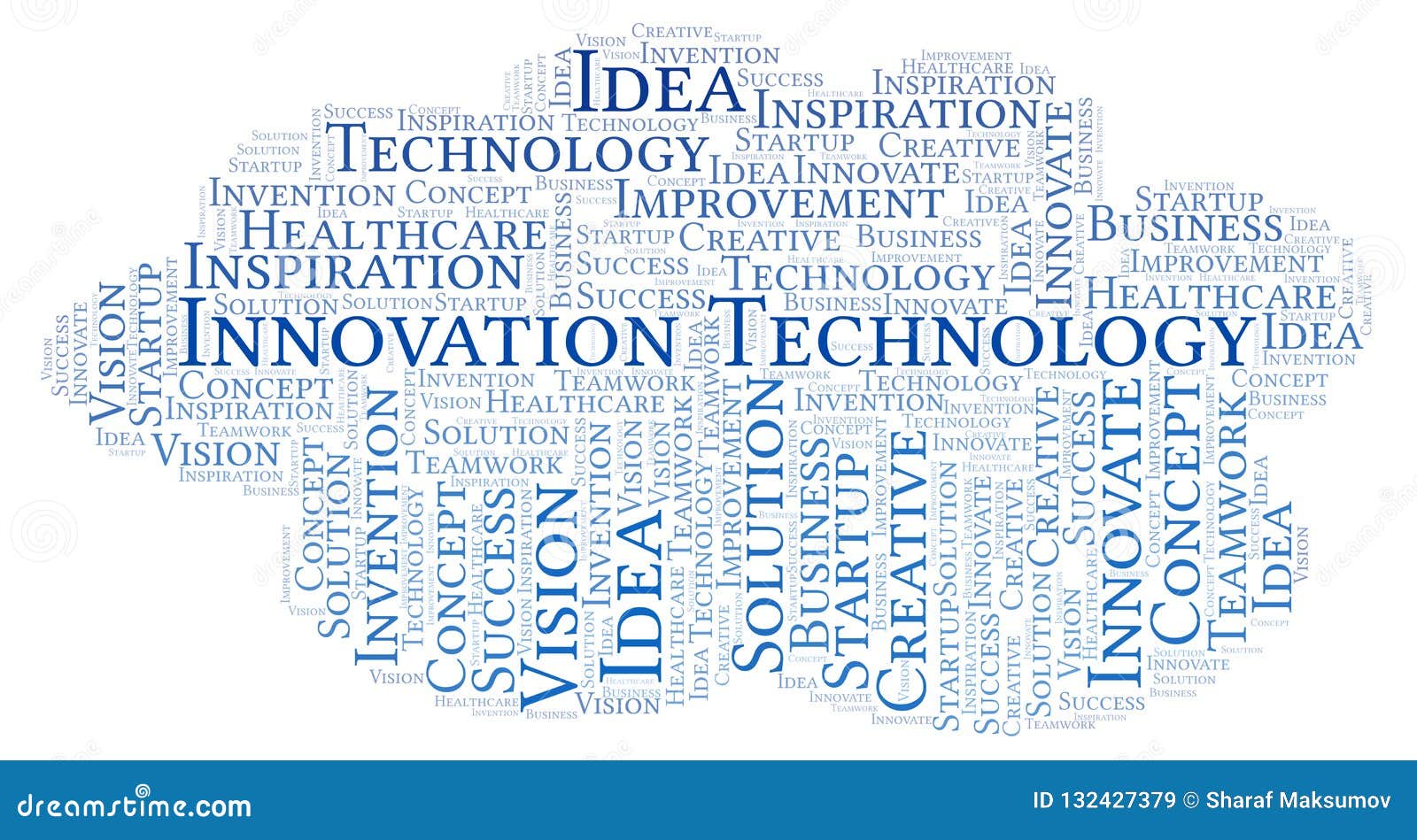 Innovation Technology Word Cloud, Made with Text only Stock ...