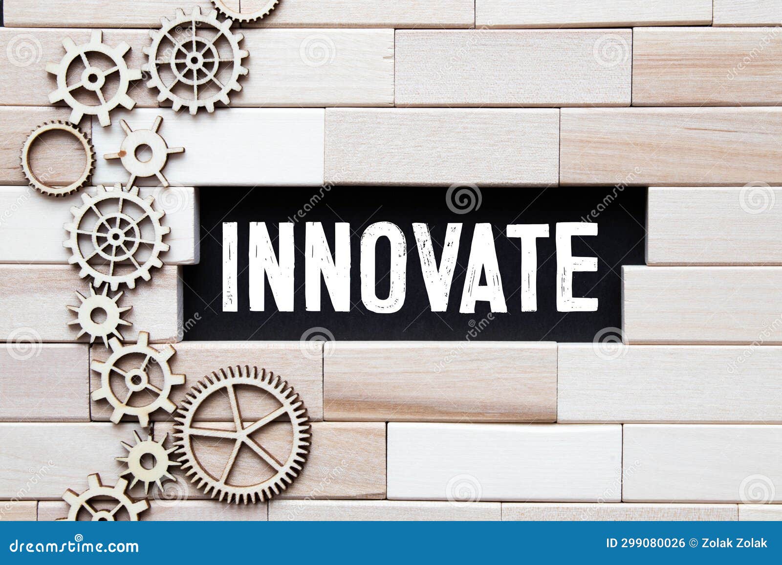 Innovation Text on Wooden, Business Term Concept Stock Photo - Image of ...