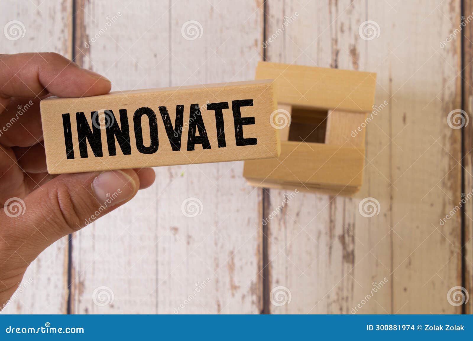 Innovation Text on Wooden, Business Term Concept Stock Photo - Image of ...