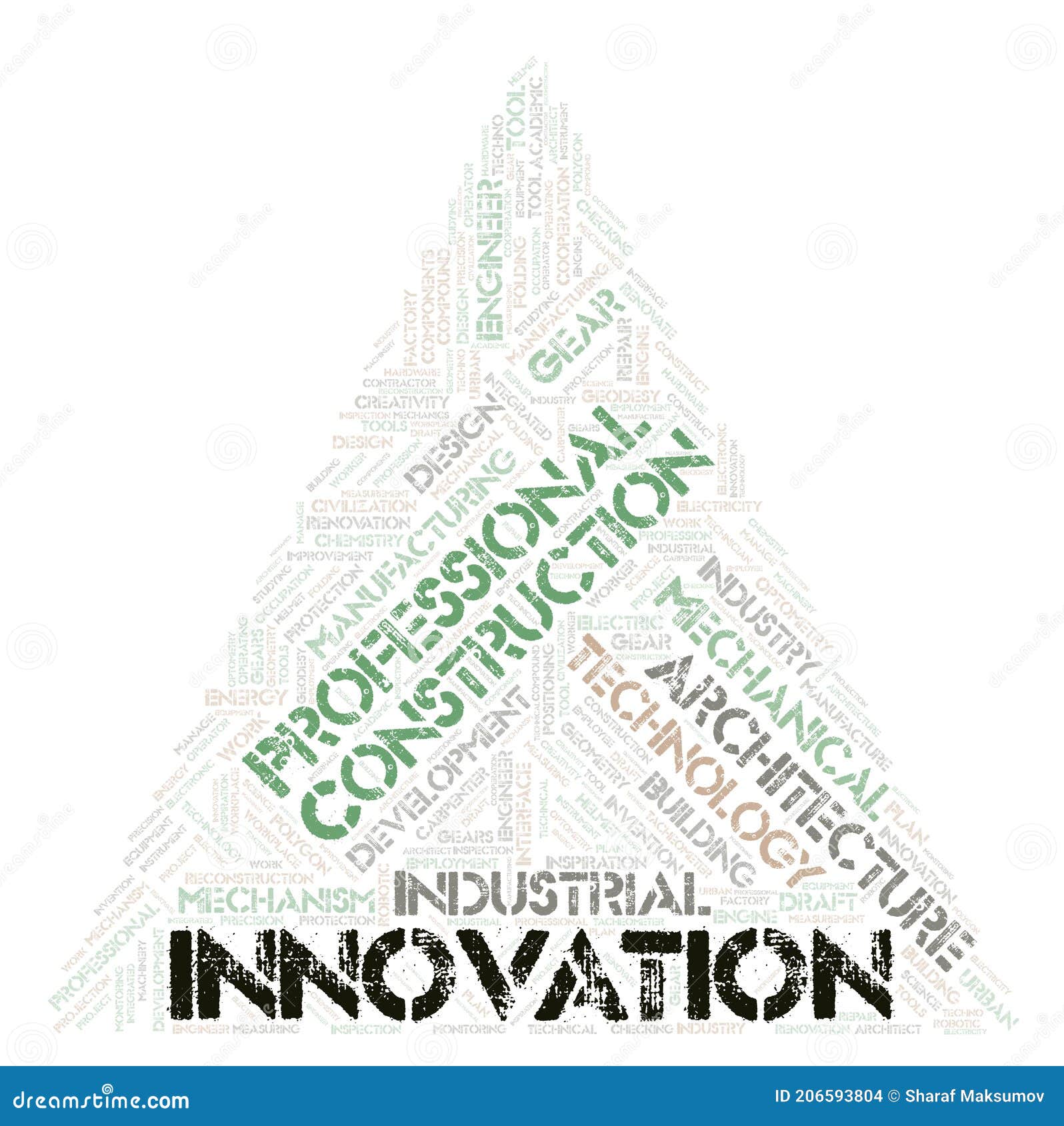 Innovation Typography Word Cloud Create with the Text only Stock ...