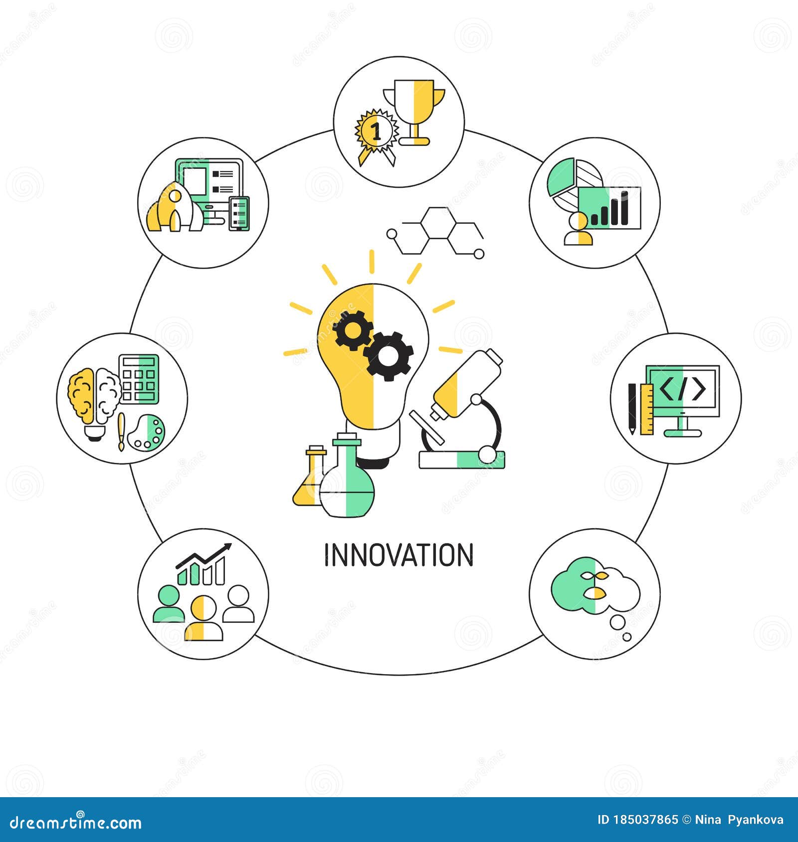 Innovation vector concept stock vector. Illustration of graphic - 185037865