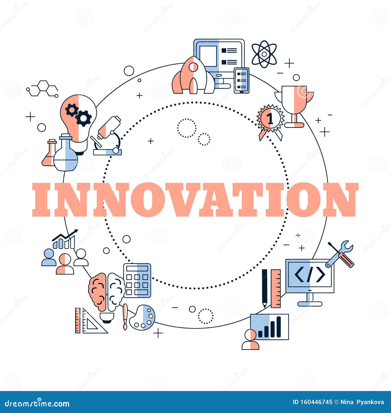 Innovation vector concept stock vector. Illustration of goal - 160446745