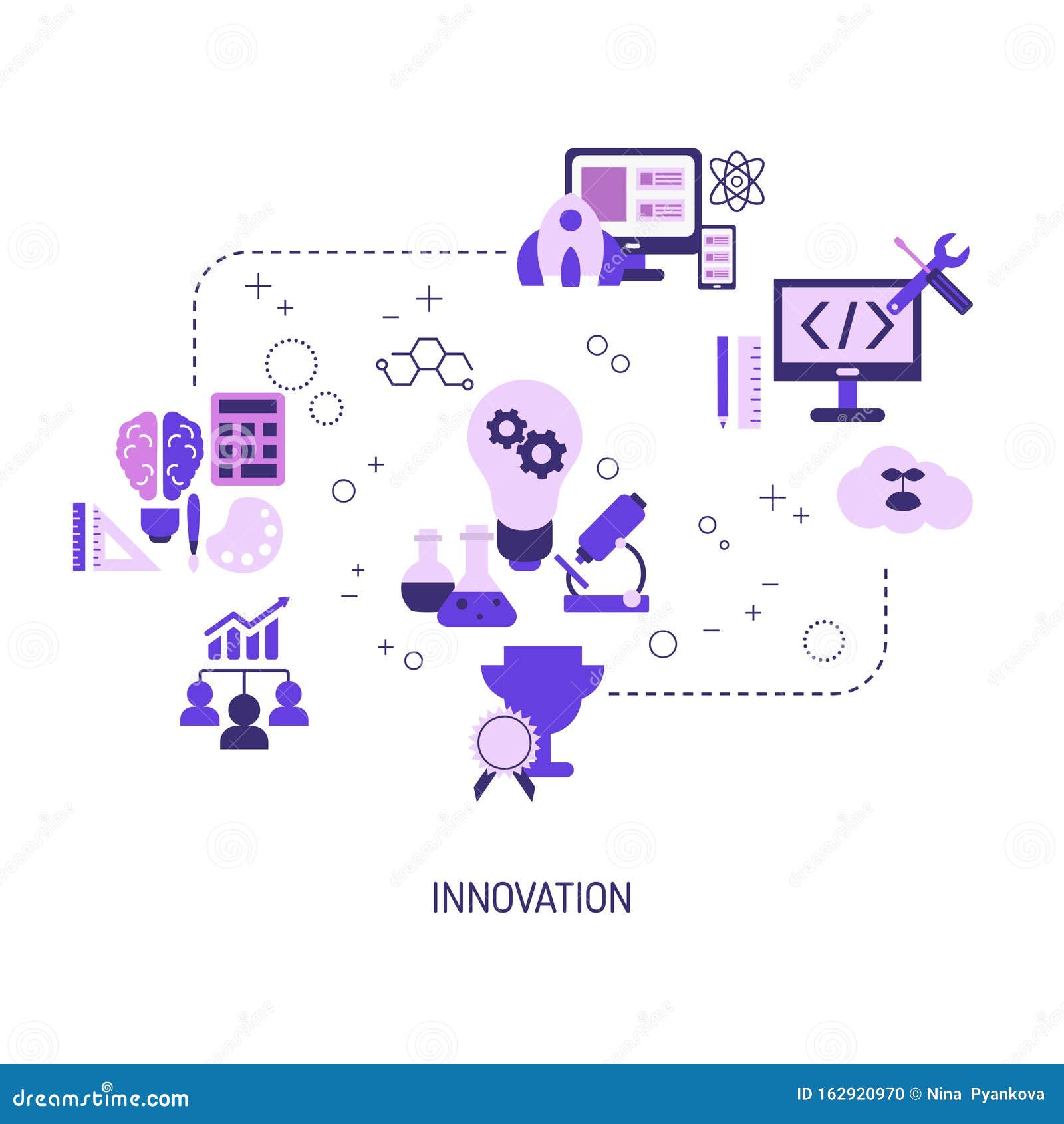 Innovation vector concept stock vector. Illustration of banner - 162920970