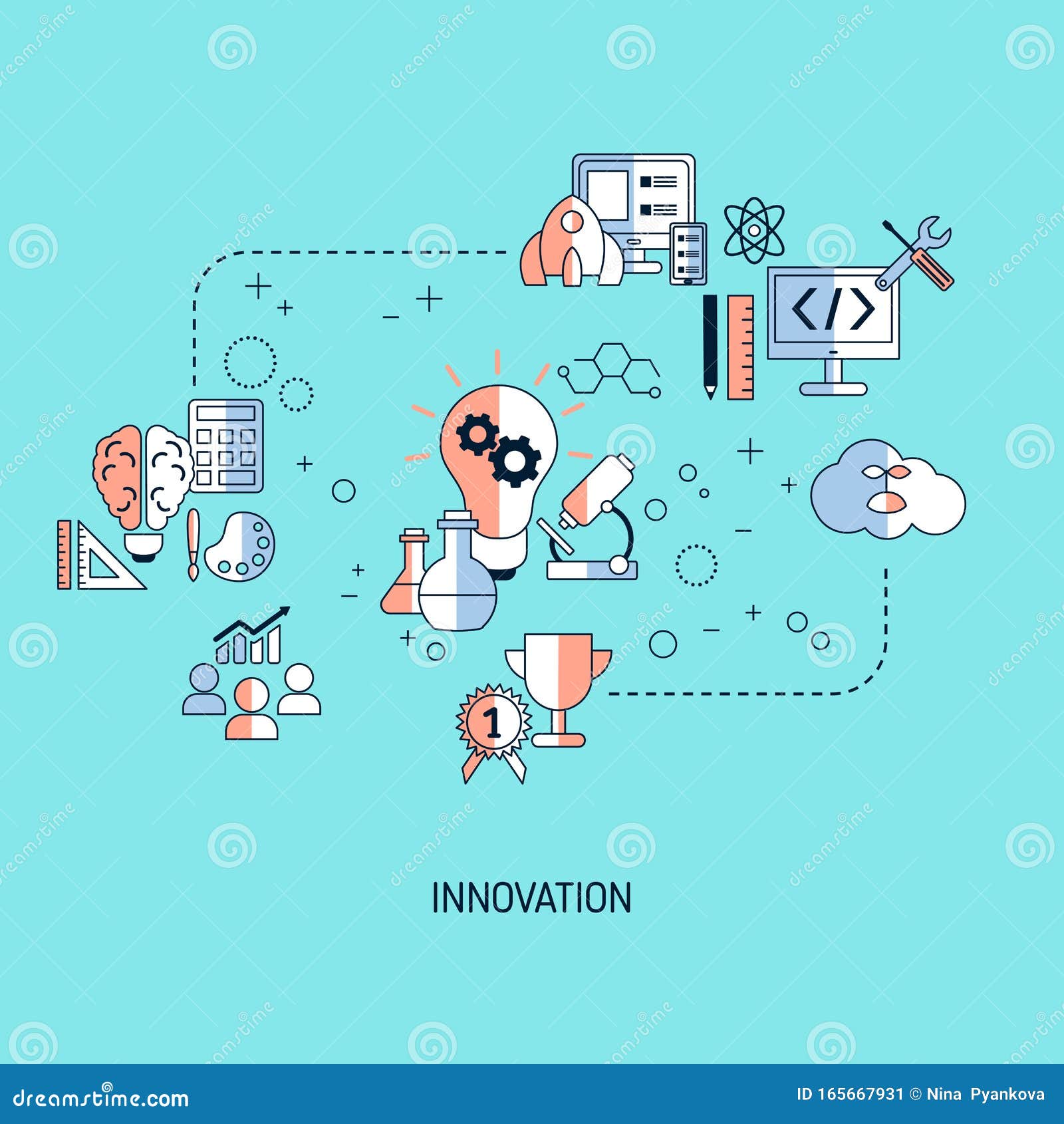 Innovation vector concept stock vector. Illustration of element - 165667931