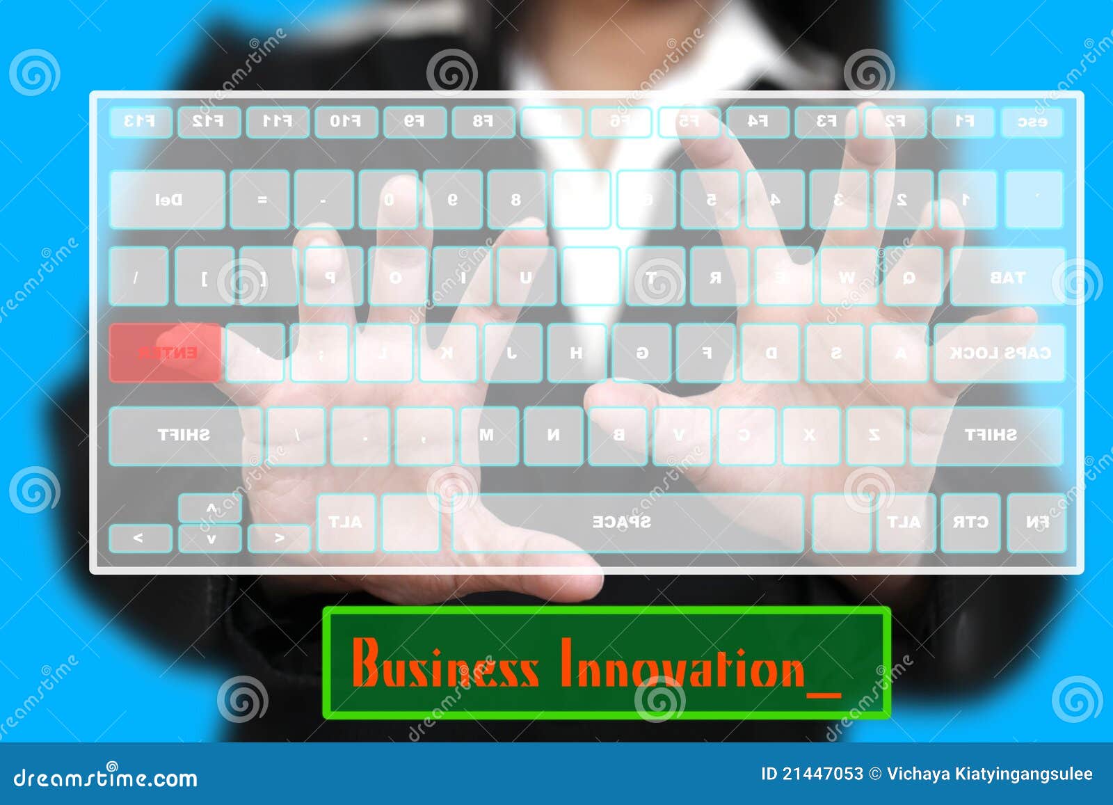 Innovation Virtual Keyboard Stock Image - Image of motivation ...
