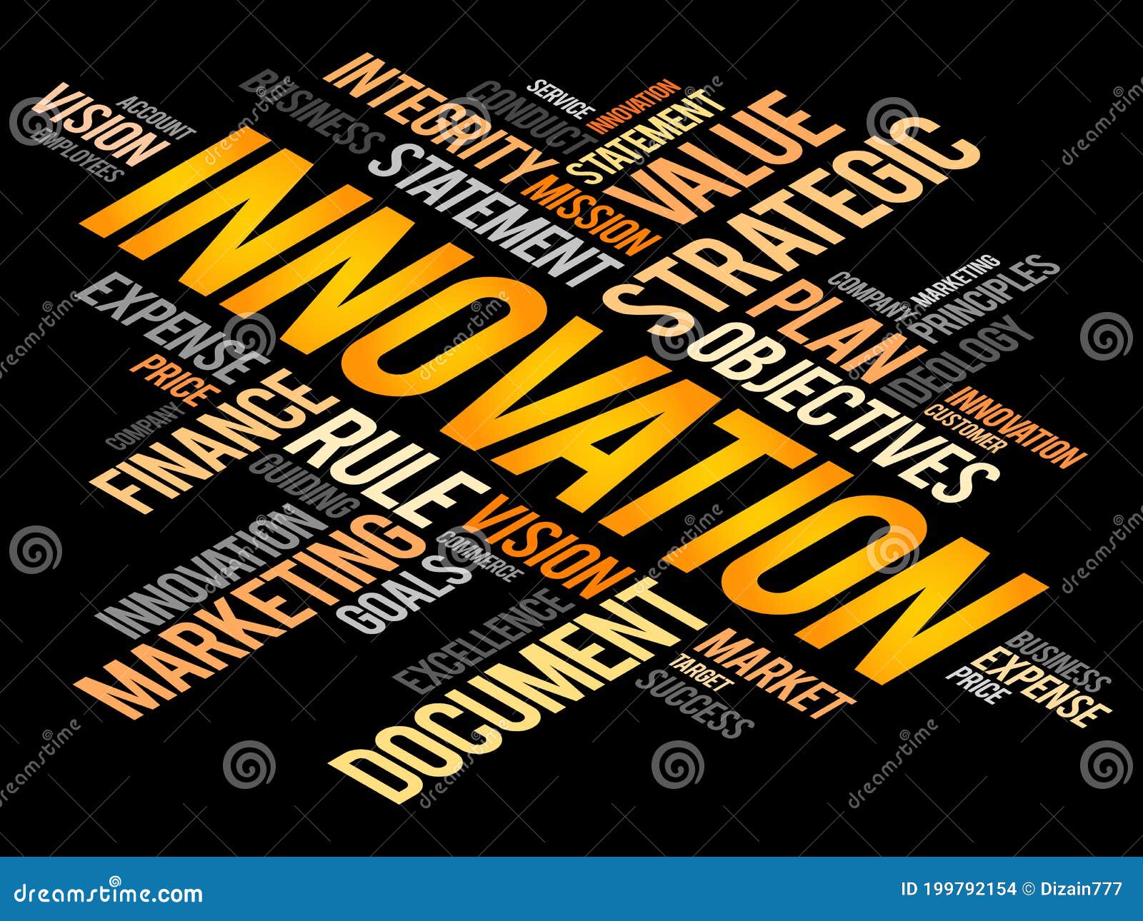 INNOVATION word cloud stock illustration. Illustration of change ...
