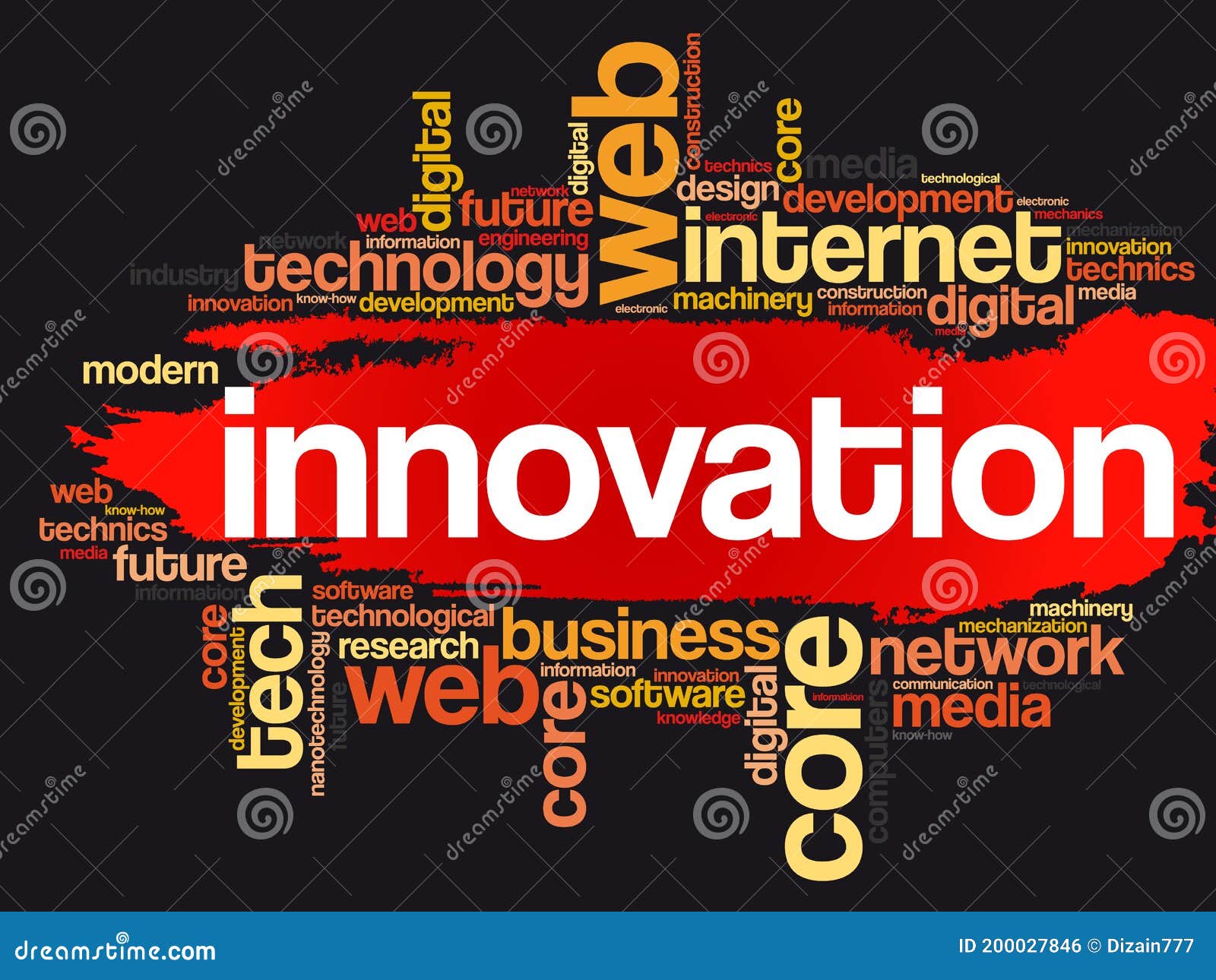 INNOVATION word cloud stock illustration. Illustration of collage ...