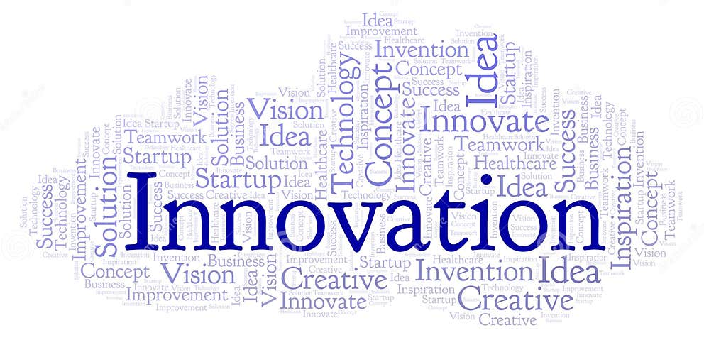 Innovation Word Cloud, Made with Text only. Stock Illustration ...