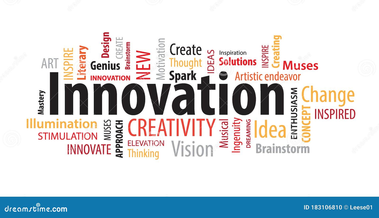 Innovation Word Cloud stock photo. Illustration of strategy - 183106810