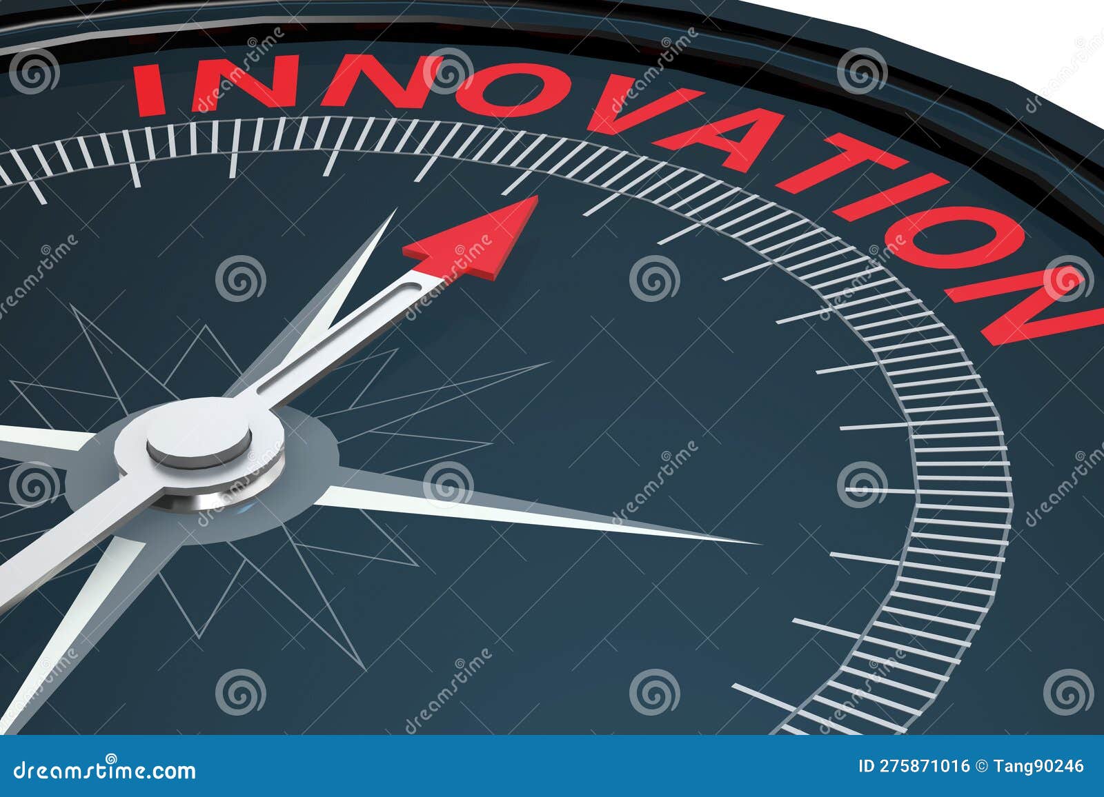 Innovation word on compass stock illustration. Illustration of ...