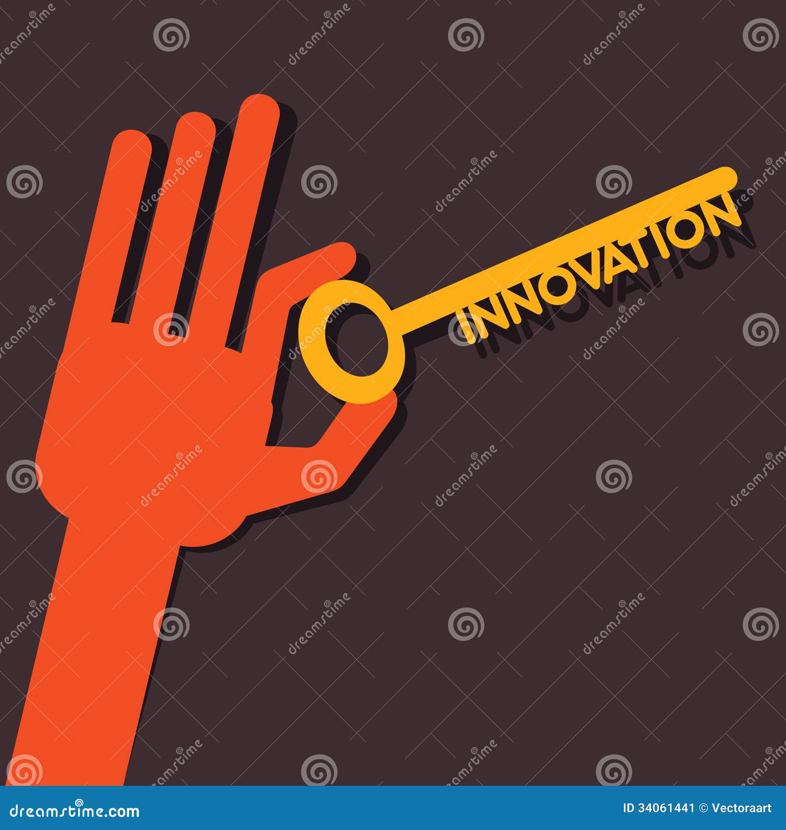 Innovation word key stock vector. Illustration of partner - 34061441