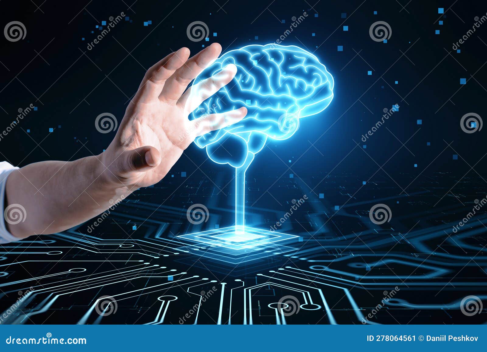 Innovations, Creative Idea and Machine Learning Concept with Man Hand ...