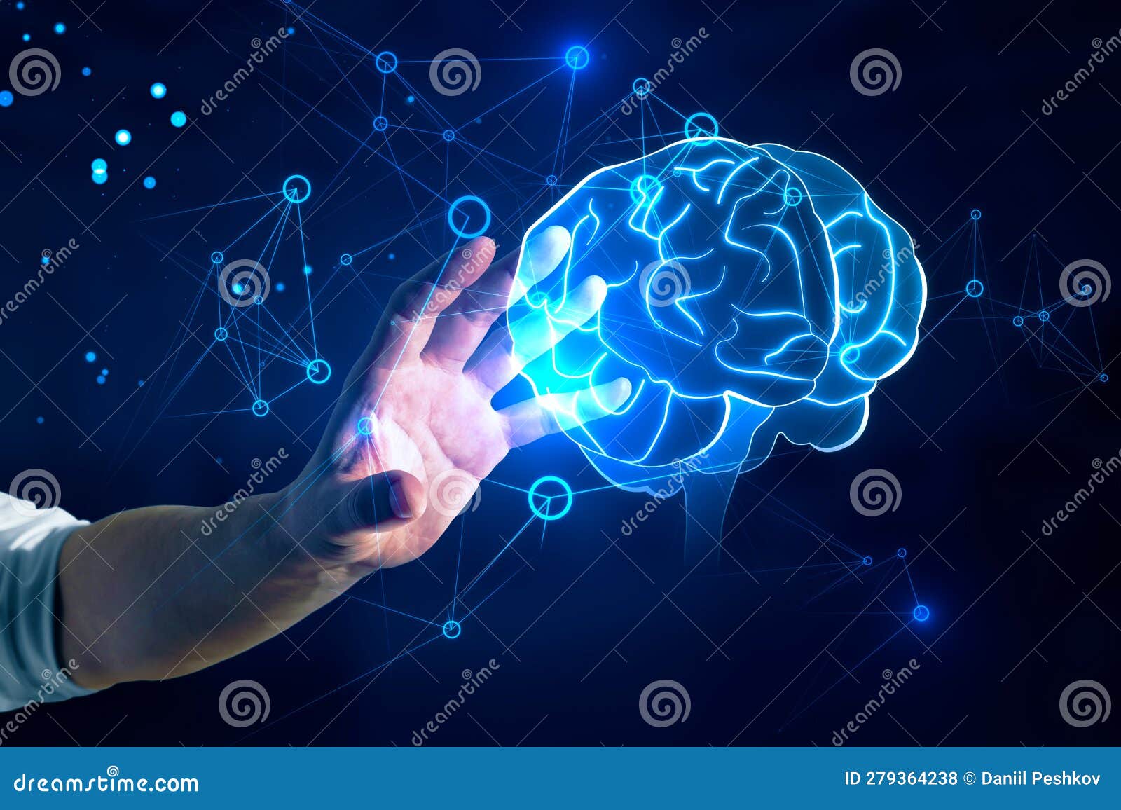 Innovations, Creative Idea and Machine Learning Concept with Man Hand ...
