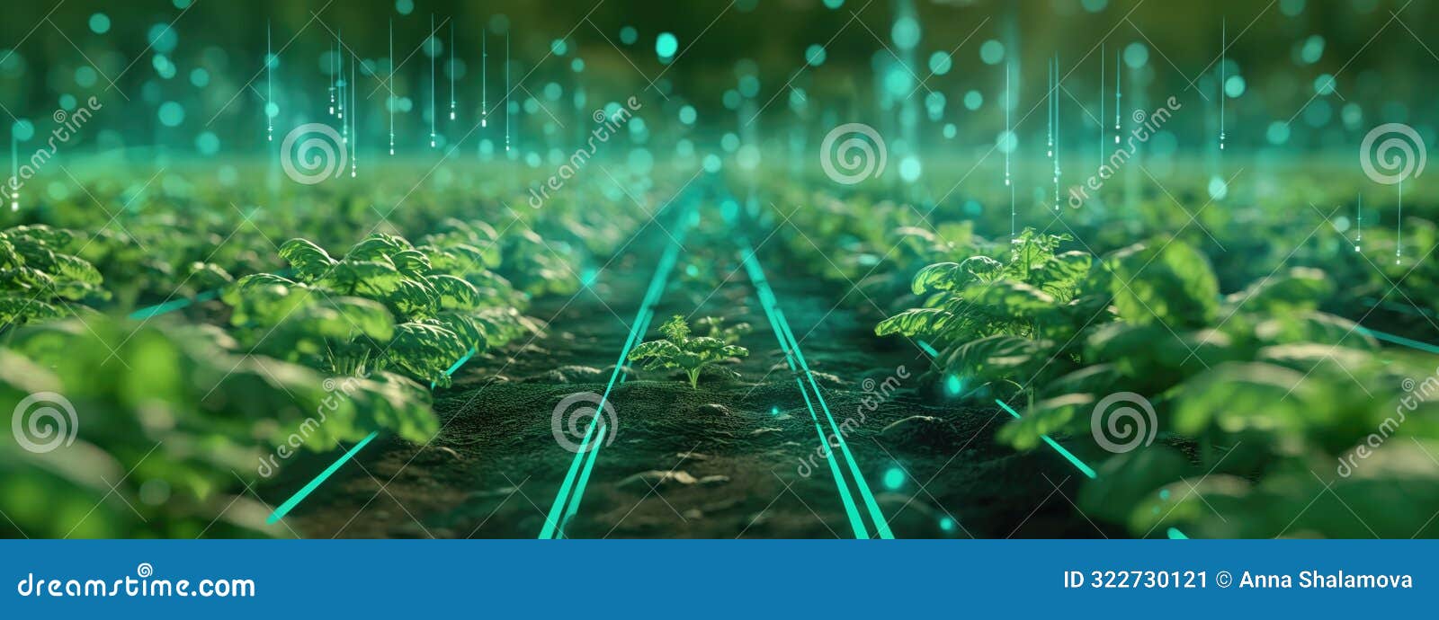 Innovative Agricultural Field Background with AI Technology. Tech Savvy ...