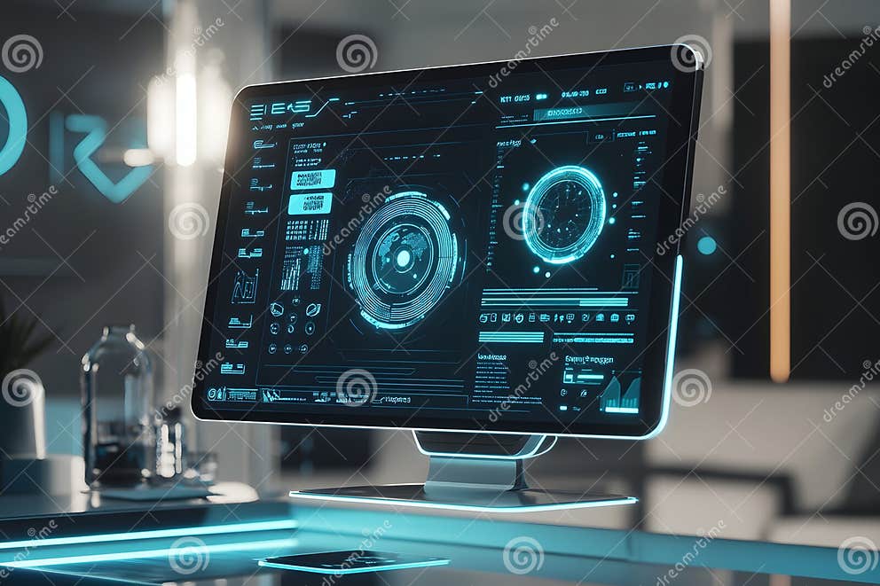 Innovative AI-driven Digital Interface Showcasing Sleek Mockup Design ...