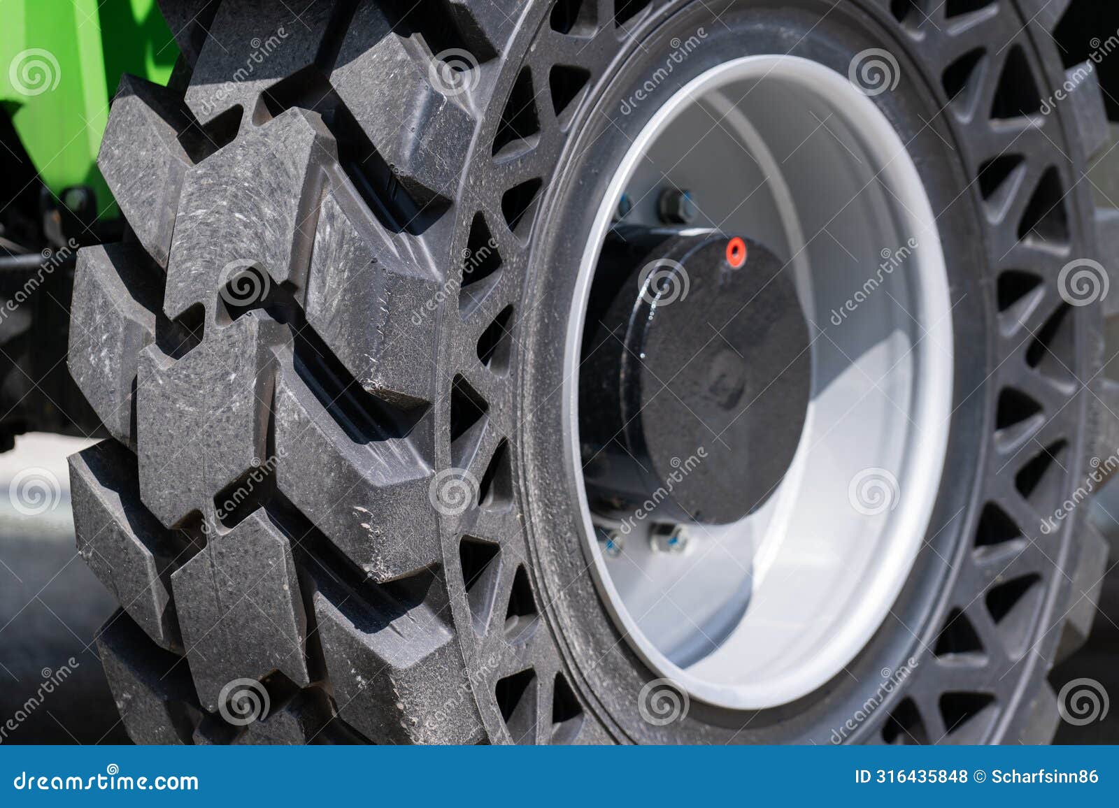 Innovative Airless Non-pneumatic Tire Close Up Stock Photo - Image of ...