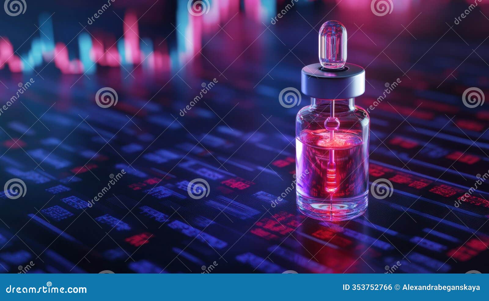 Innovative Analysis of Biotechnology with Laboratory Vial on Digital ...