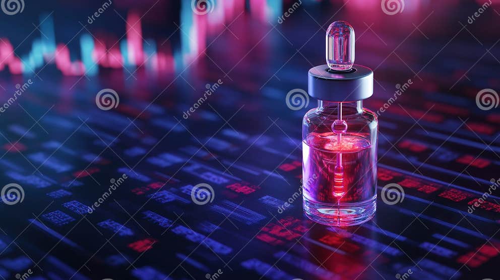 Innovative Analysis of Biotechnology with Laboratory Vial on Digital ...