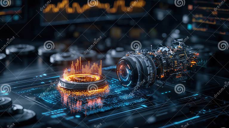 Innovative Analysis of Digital Interface Displaying Data Trends in a ...