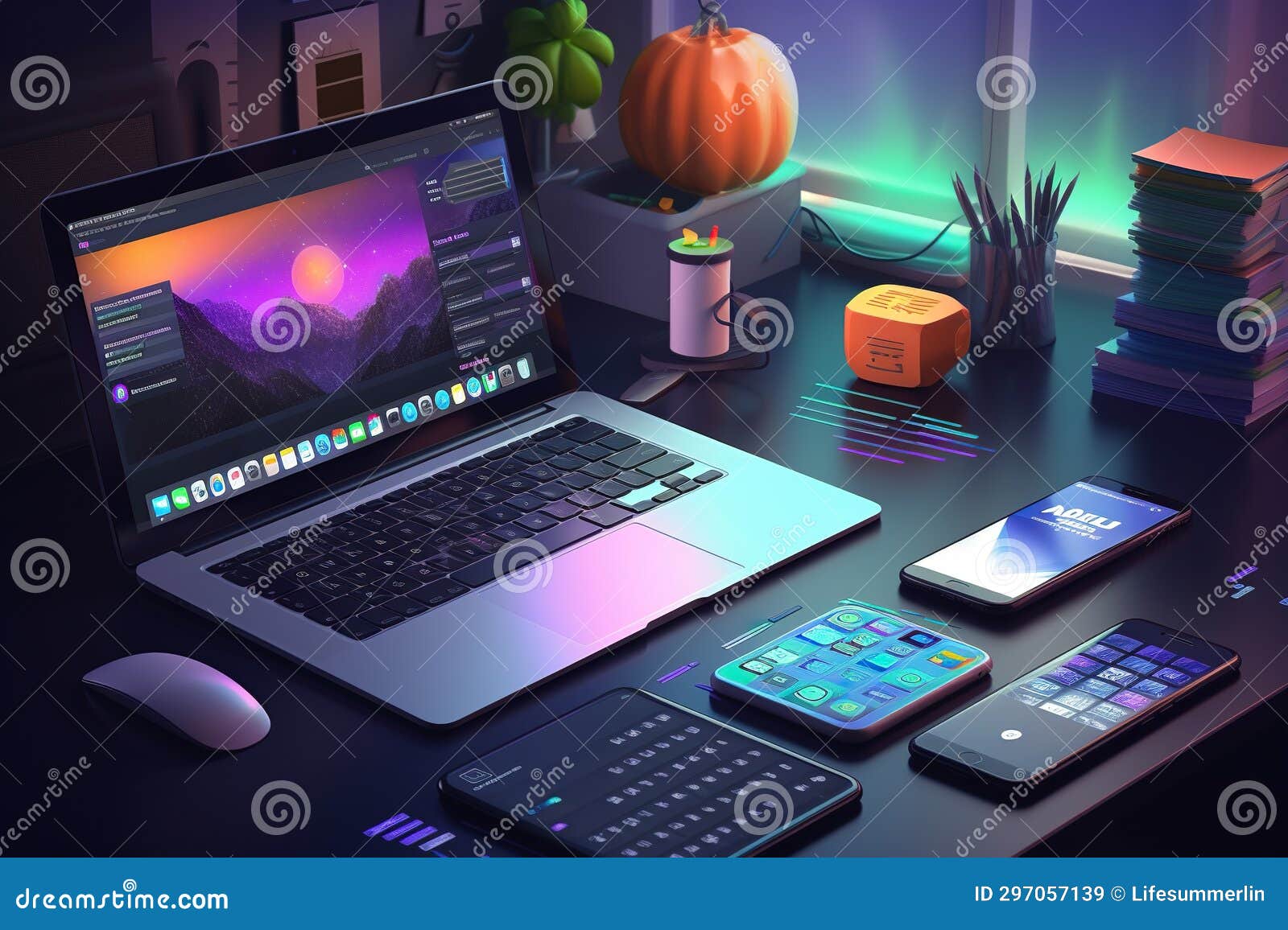 Innovative App Development Process Stock Image - Image of generated ...