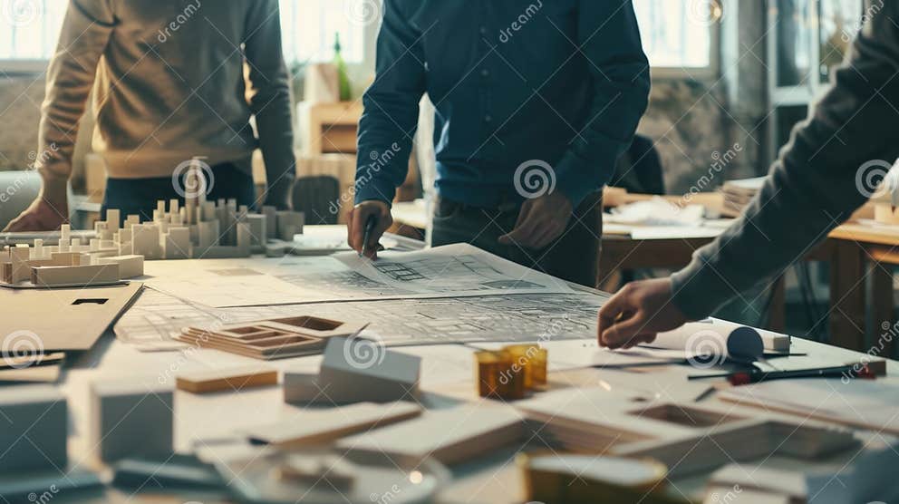 Innovative Architectural Design. Collaboration and Creativity Concept ...